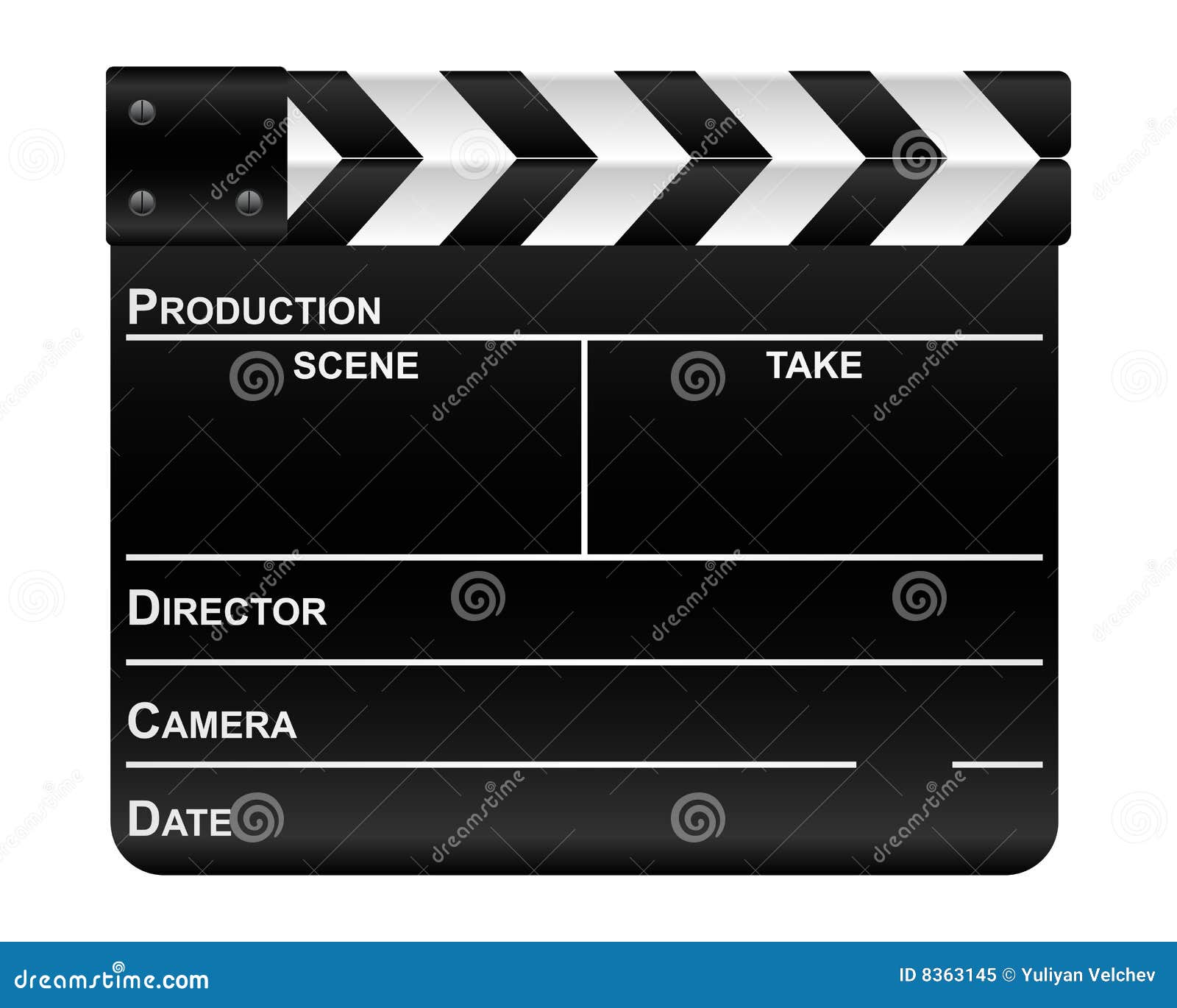 Film slate 2 stock vector. Illustration of movie, clapperboard - 8363145