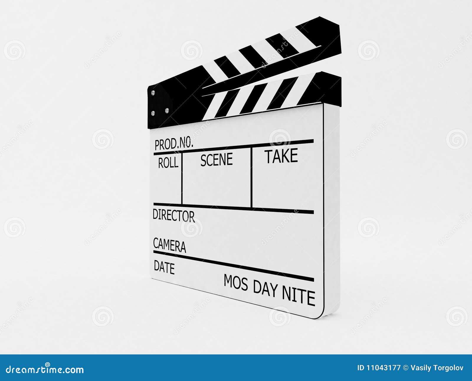Film Slate with Clipping Path Stock Illustration - Illustration of ...