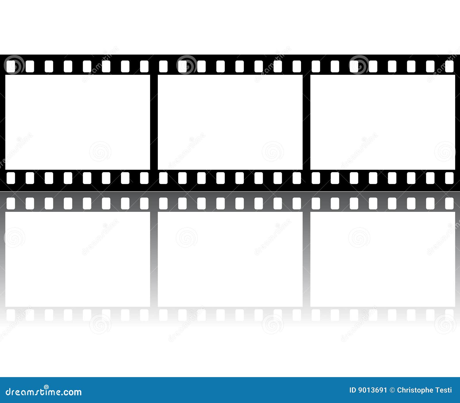 Film strip stock vector. Illustration of hollywood, render - 9013691