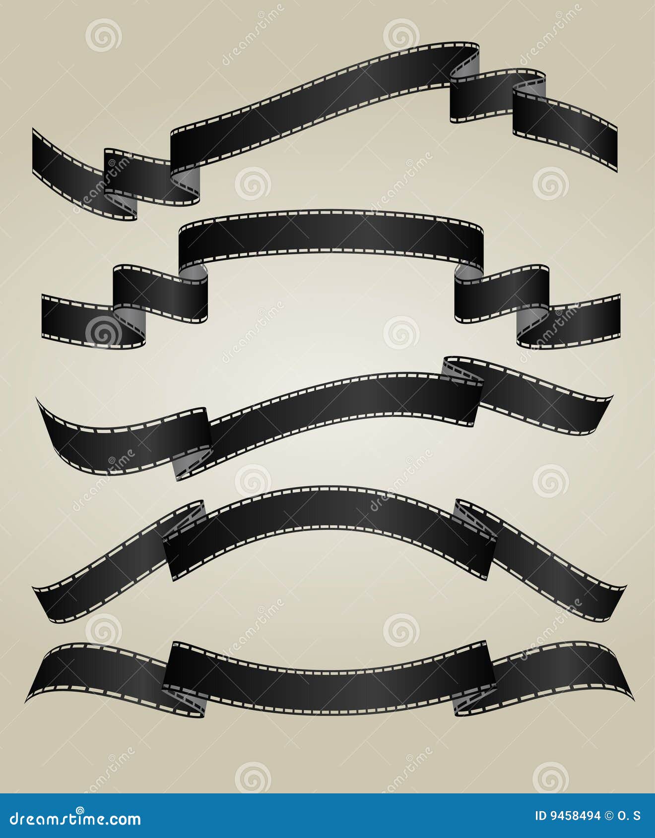 Film strip banners stock vector. Illustration of close - 9458494