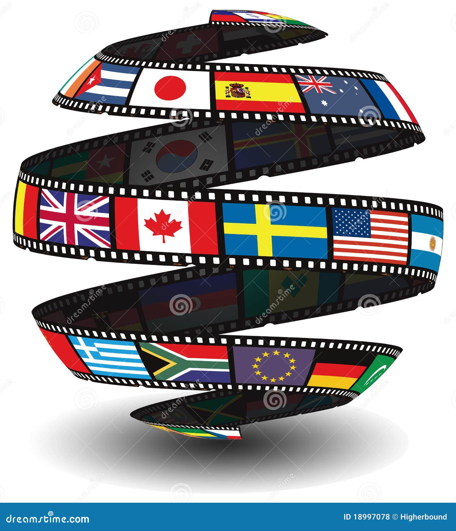 Film Strip Containing Flags Stock Illustration - Illustration of german ...