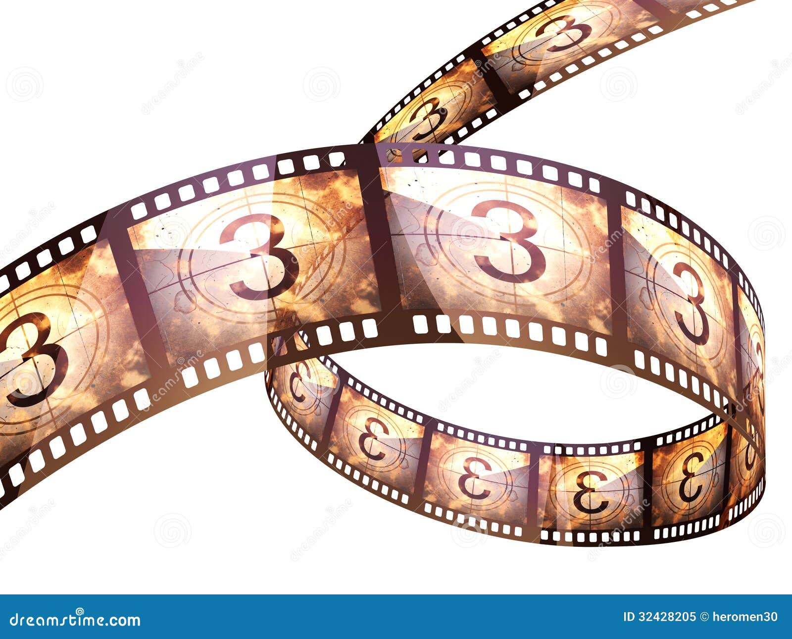 Film strip countdown stock illustration. Illustration of frames - 32428205