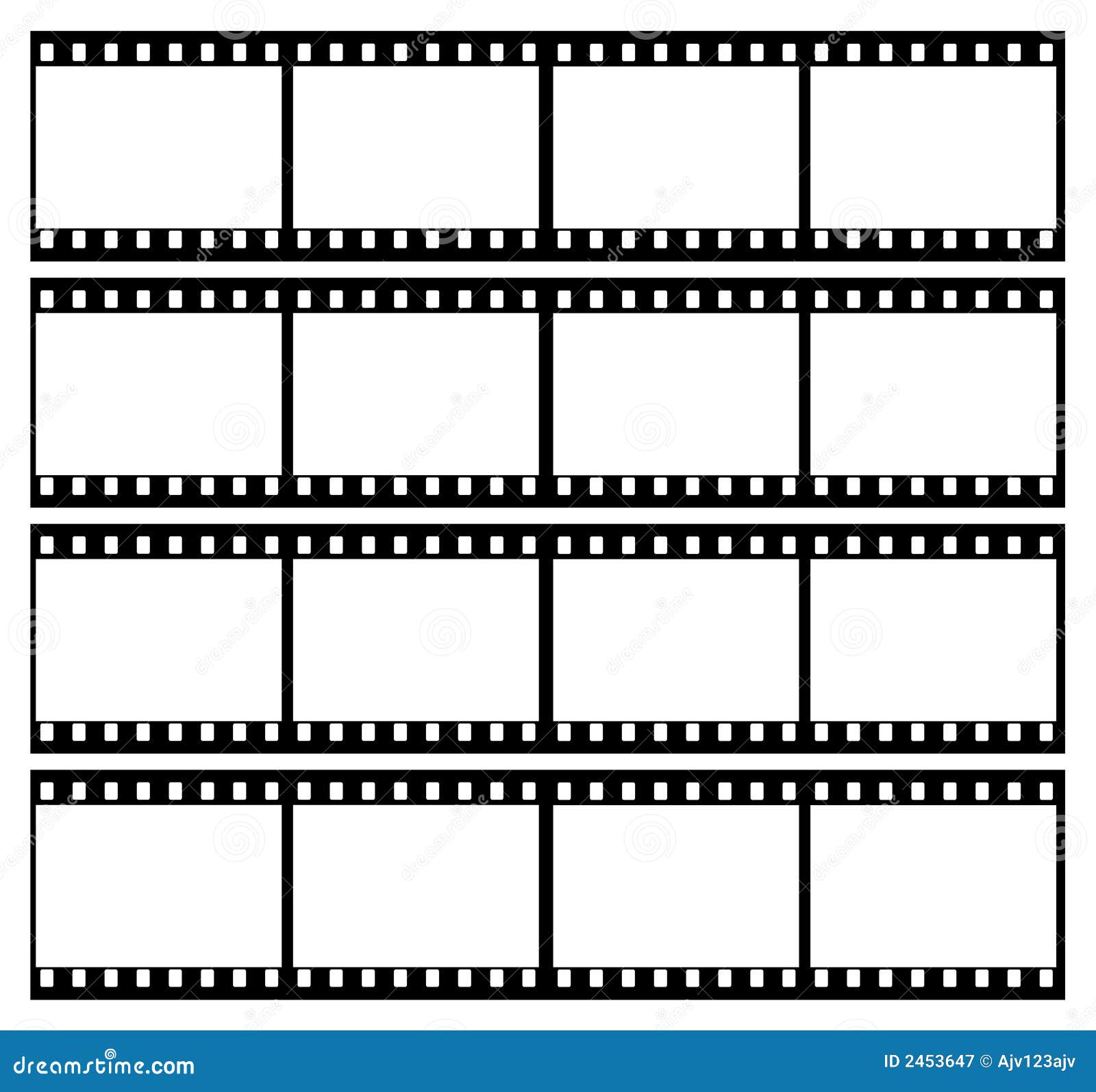 Film strip frames frame stock vector. Illustration of burn - 2453647