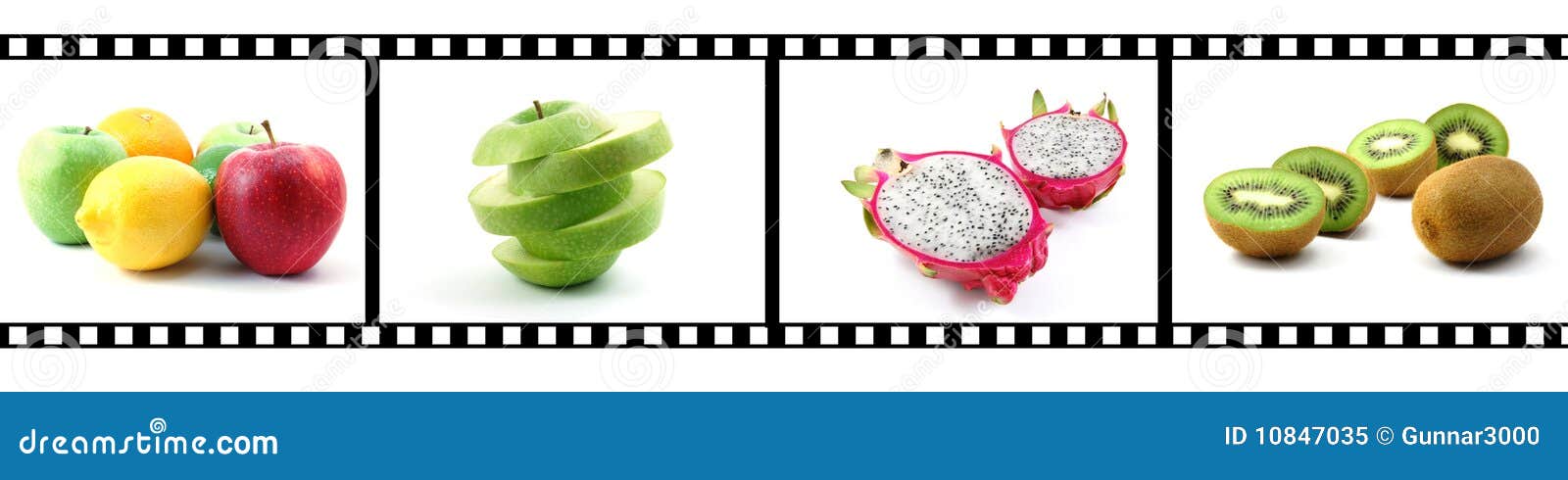 Film Strip with Fruit Collection Stock Image - Image of filmstrip ...