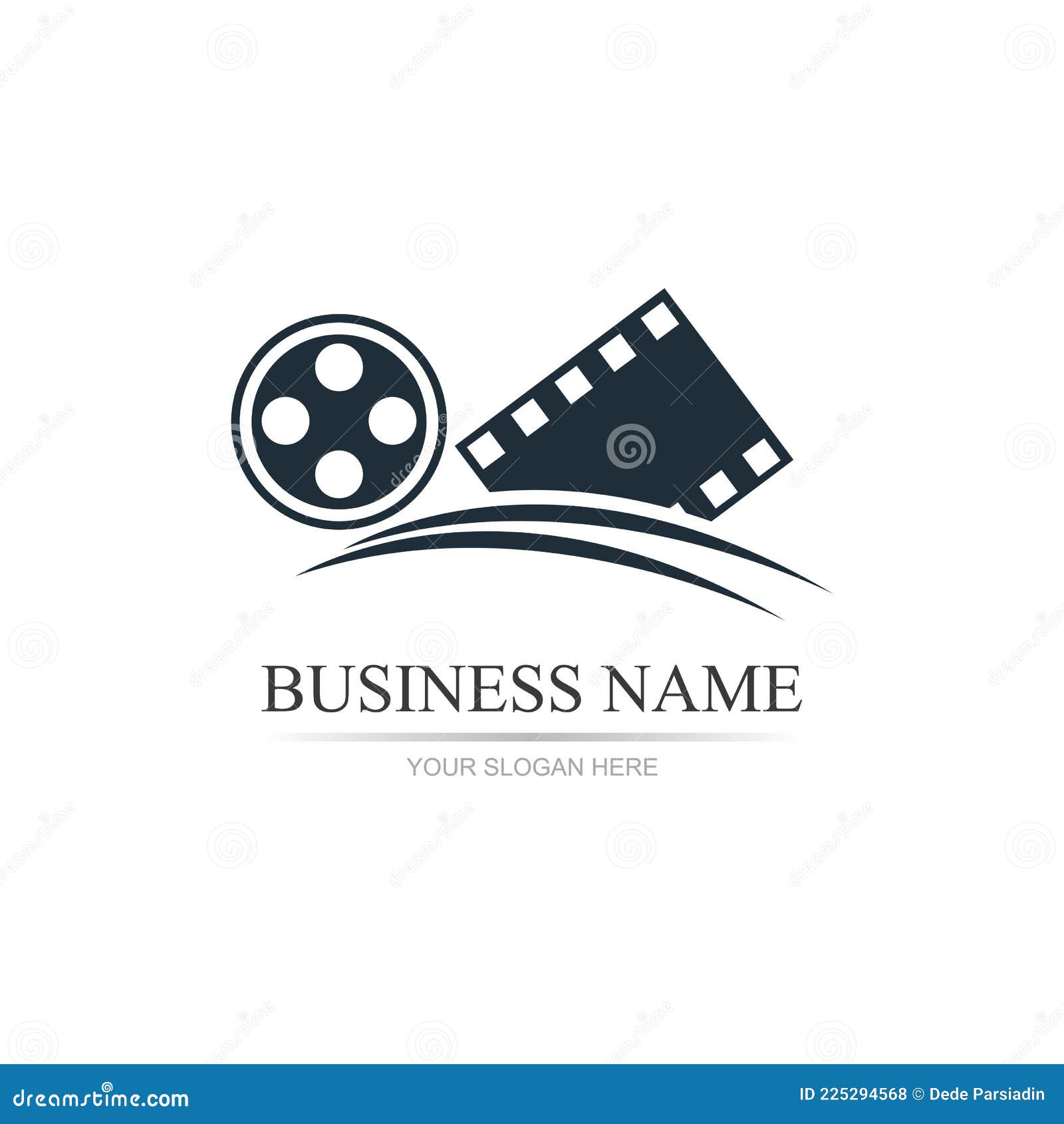 Film Strip Logo Template Vector Illustration Design Stock Vector ...