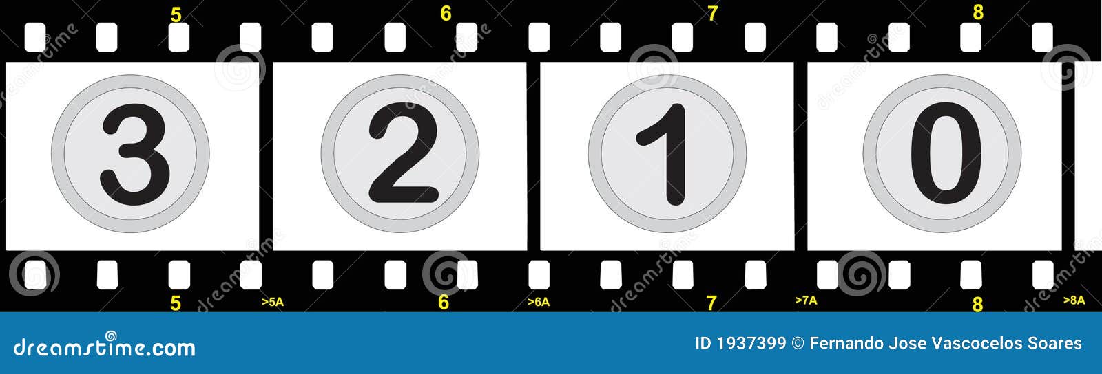 Film strip with numbers stock vector. Illustration of final - 1937399