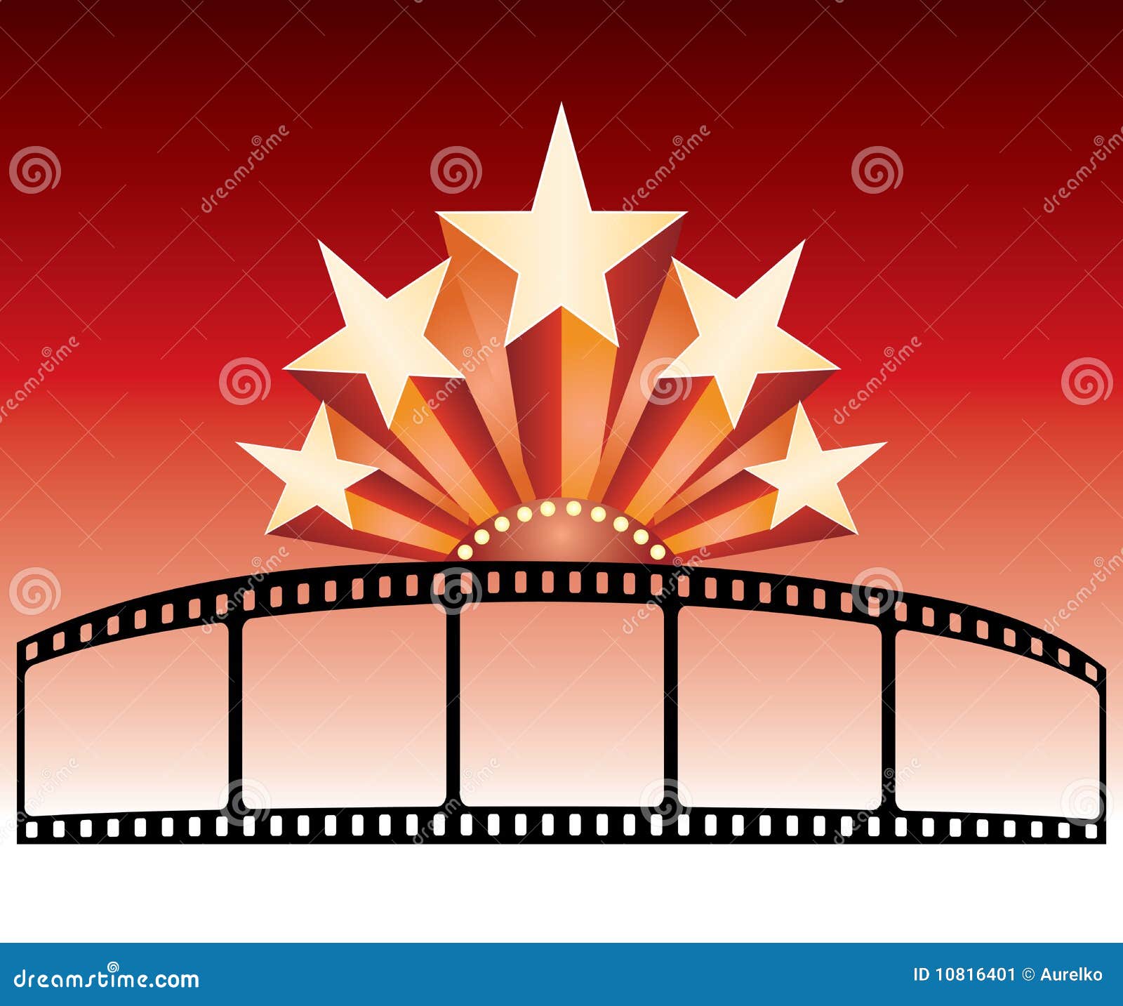 Film strip stars stock vector. Illustration of presentation - 10816401
