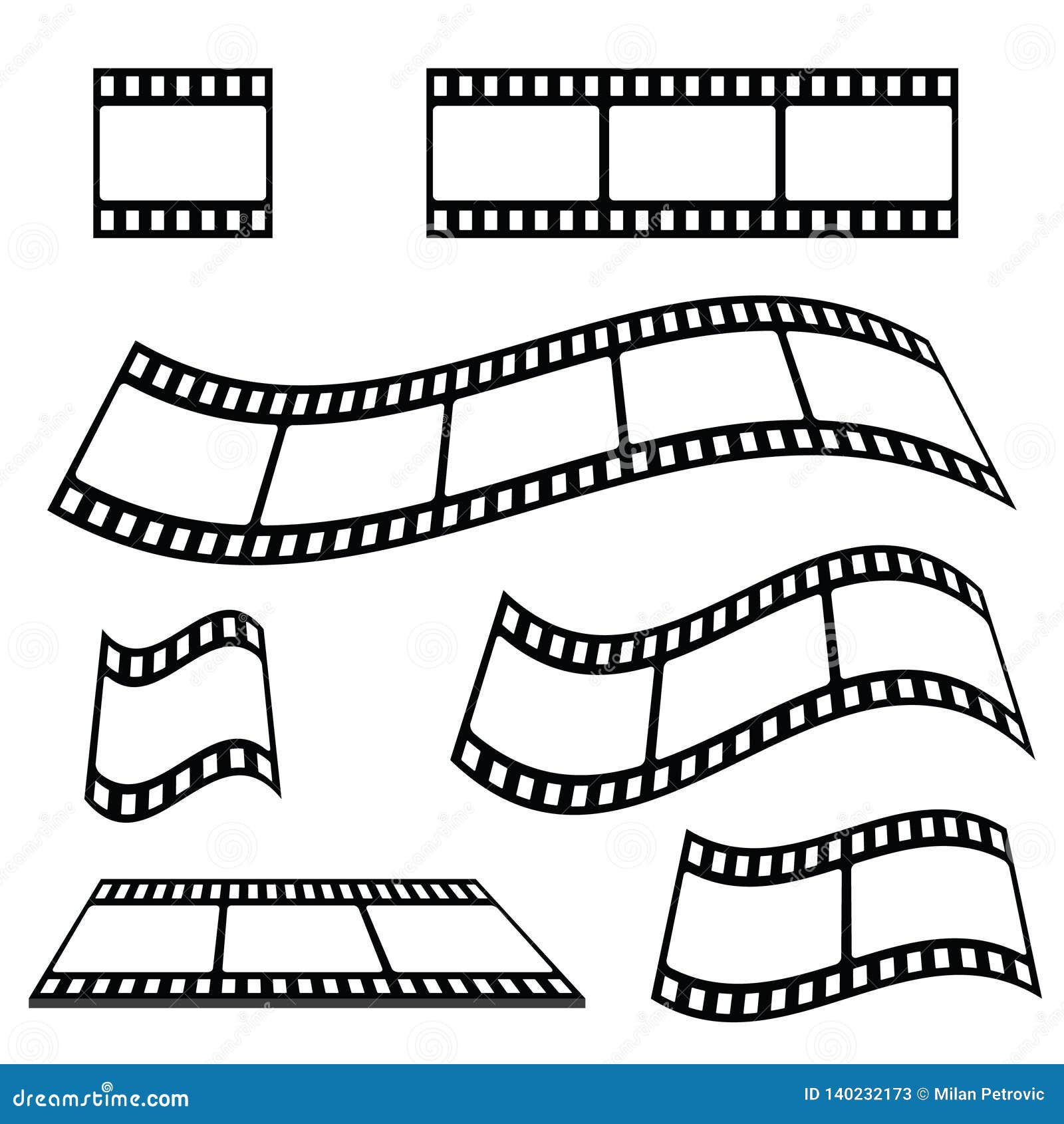 Film strip vector stock vector. Illustration of entertainment - 140232173