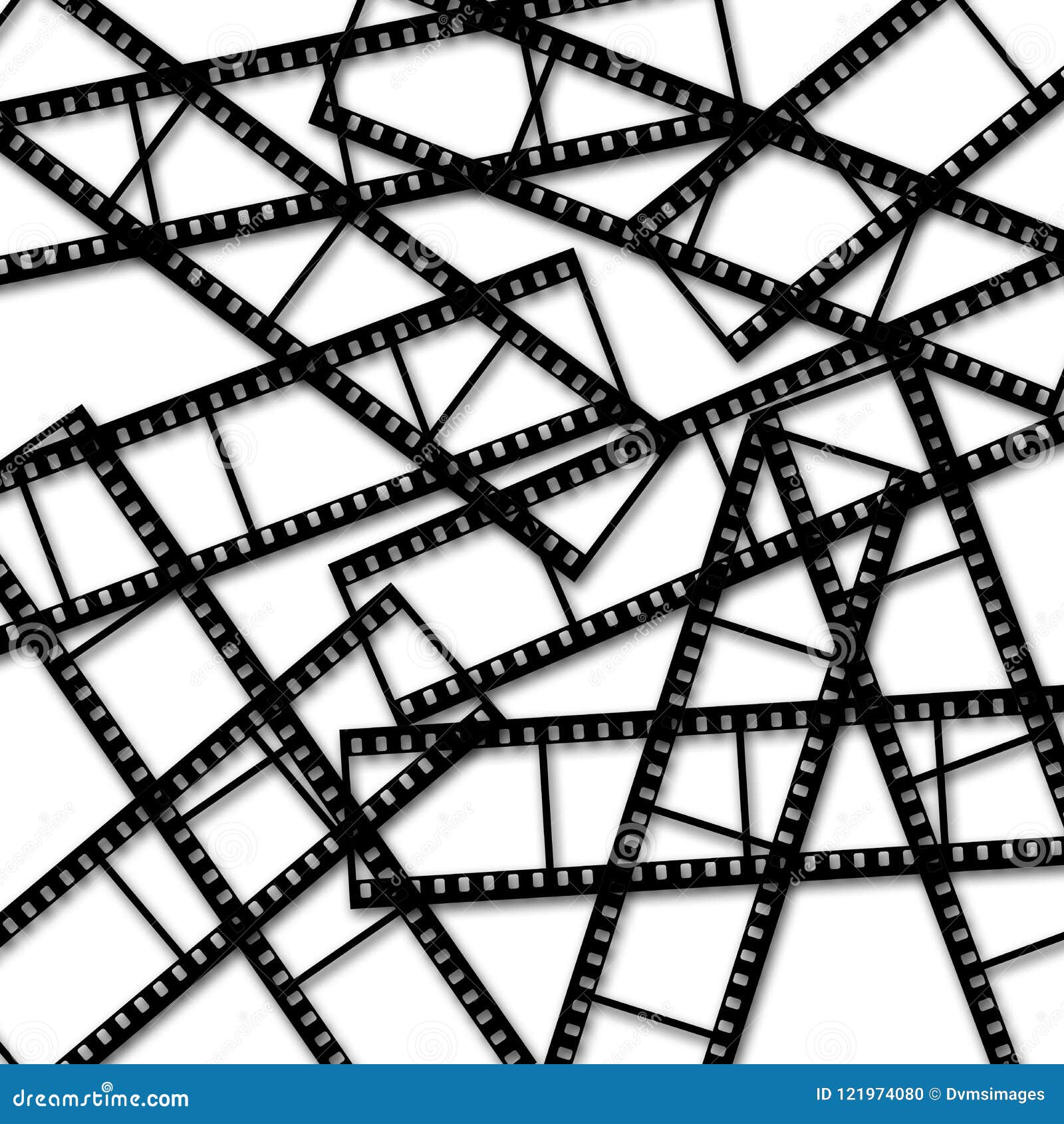Abstract Film Strips on White Background Stock Illustration ...