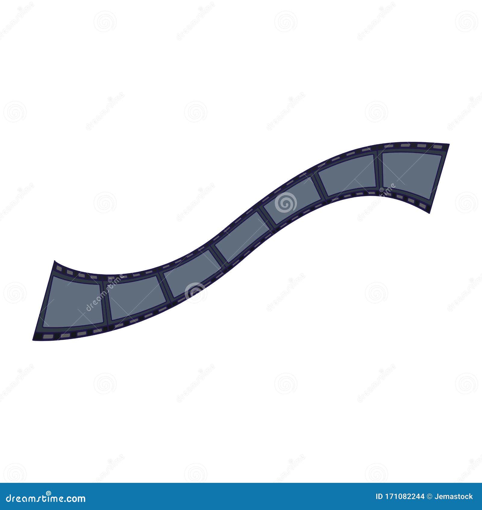 Film tape icon stock vector. Illustration of filmstrip - 171082244