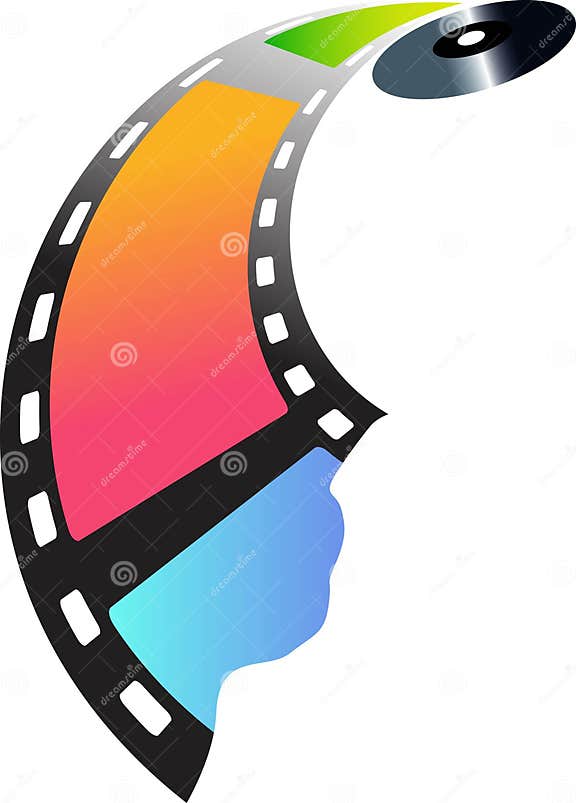 Film to disc stock vector. Illustration of memory, logo - 14576349
