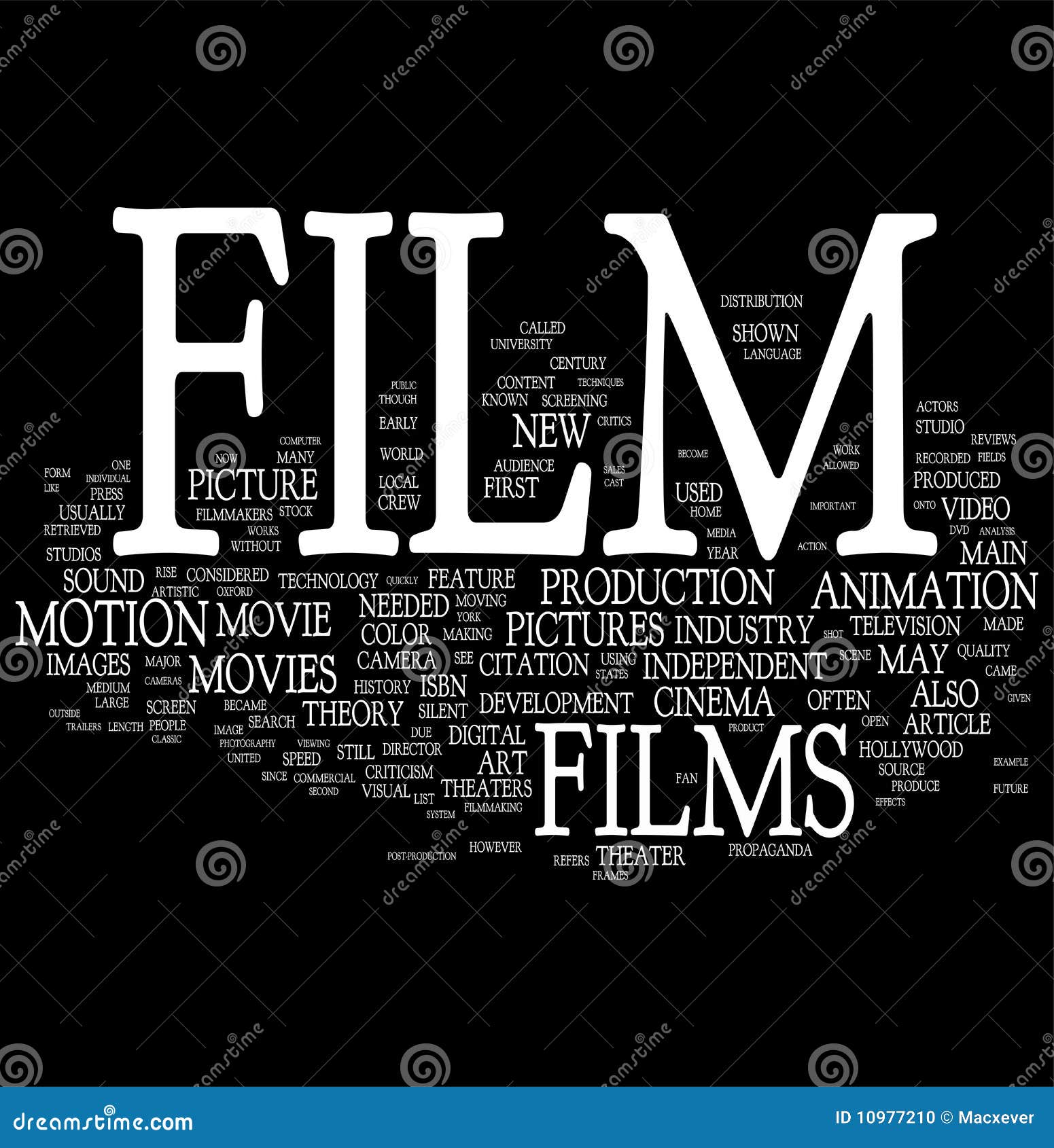Film Word Cloud Stock Photo - Image: 10977210