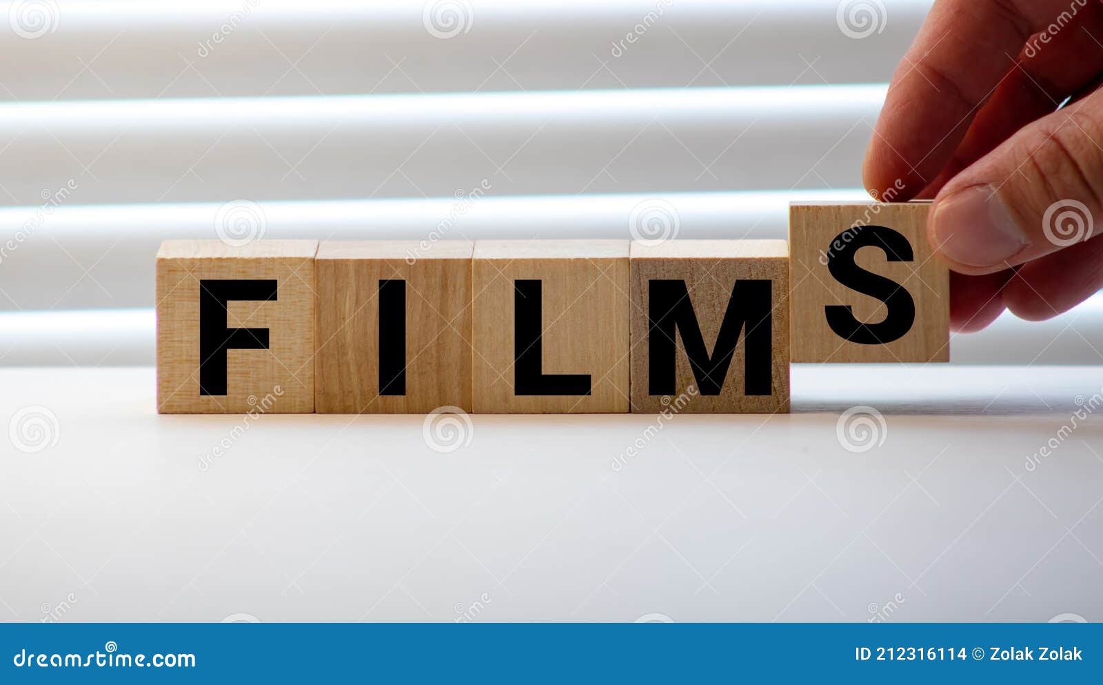 FILM Word Made with Building Blocks Isolated on White Stock Photo ...