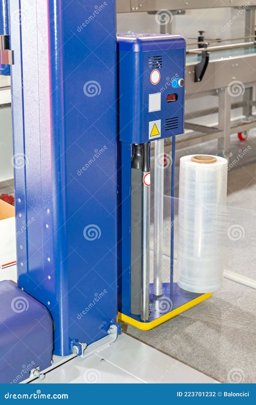 Film Wrapping Machine stock photo. Image of distribution - 223701232