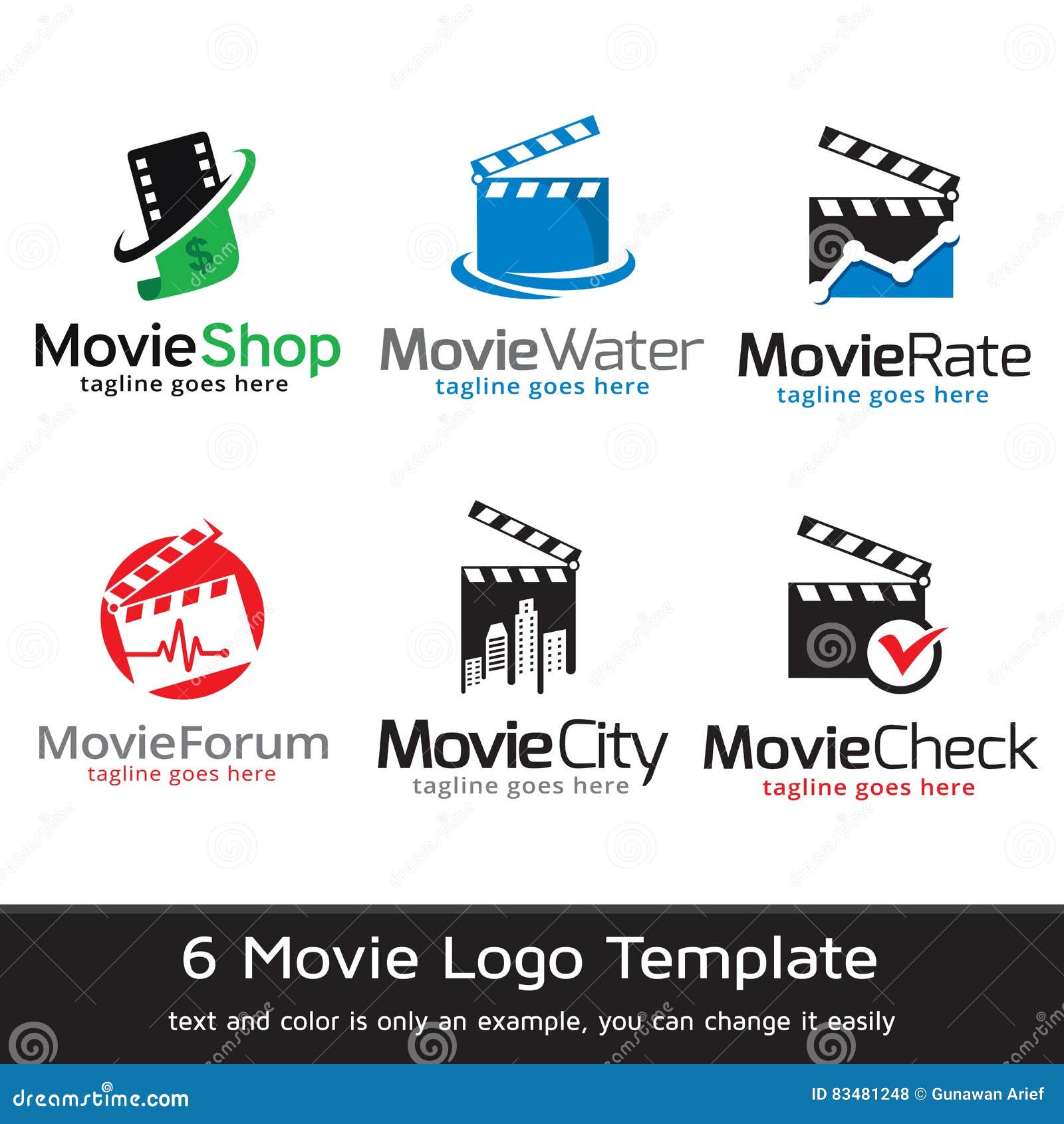 Filme Logo Template Design Vetora Ilustração do Vetor - Ilustração de ...