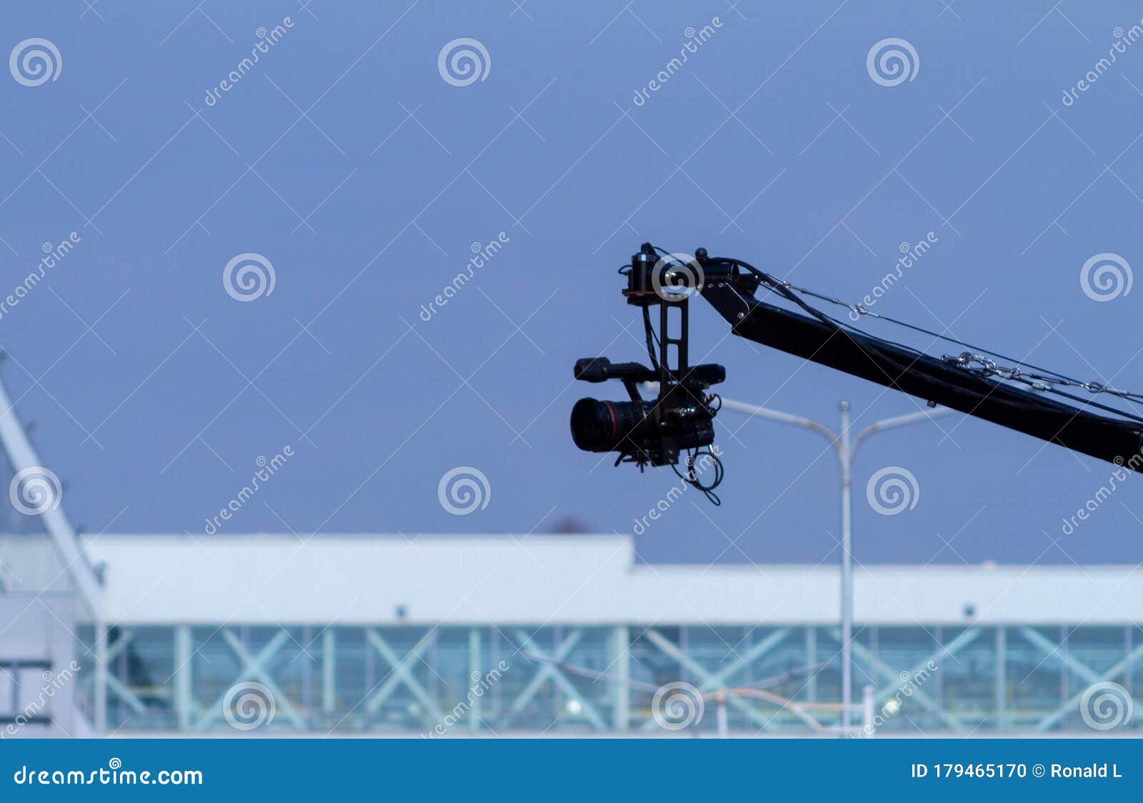 A Filming Camera Holding by a Crane Stock Photo - Image of farm, food ...