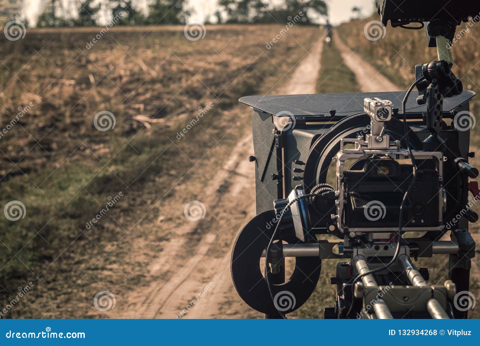Filming Camera Rig Outdoors Stock Photo - Image of film, cinema: 132934268
