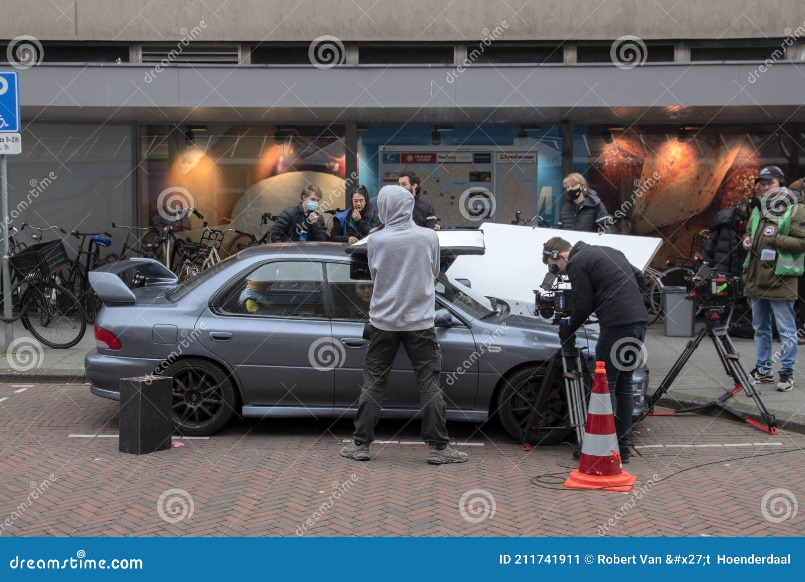 Filming a Car Scene at Amsterdam the Netherlands 27-2-2012 Editorial ...