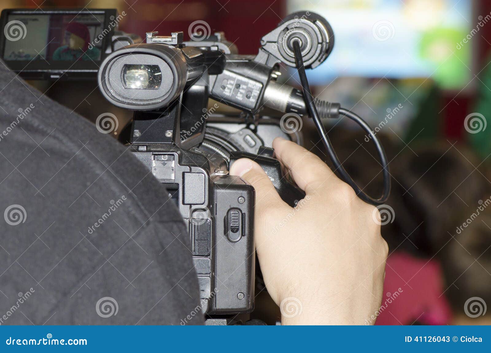 Filming stock image. Image of rolling, lens, camcorder - 41126043