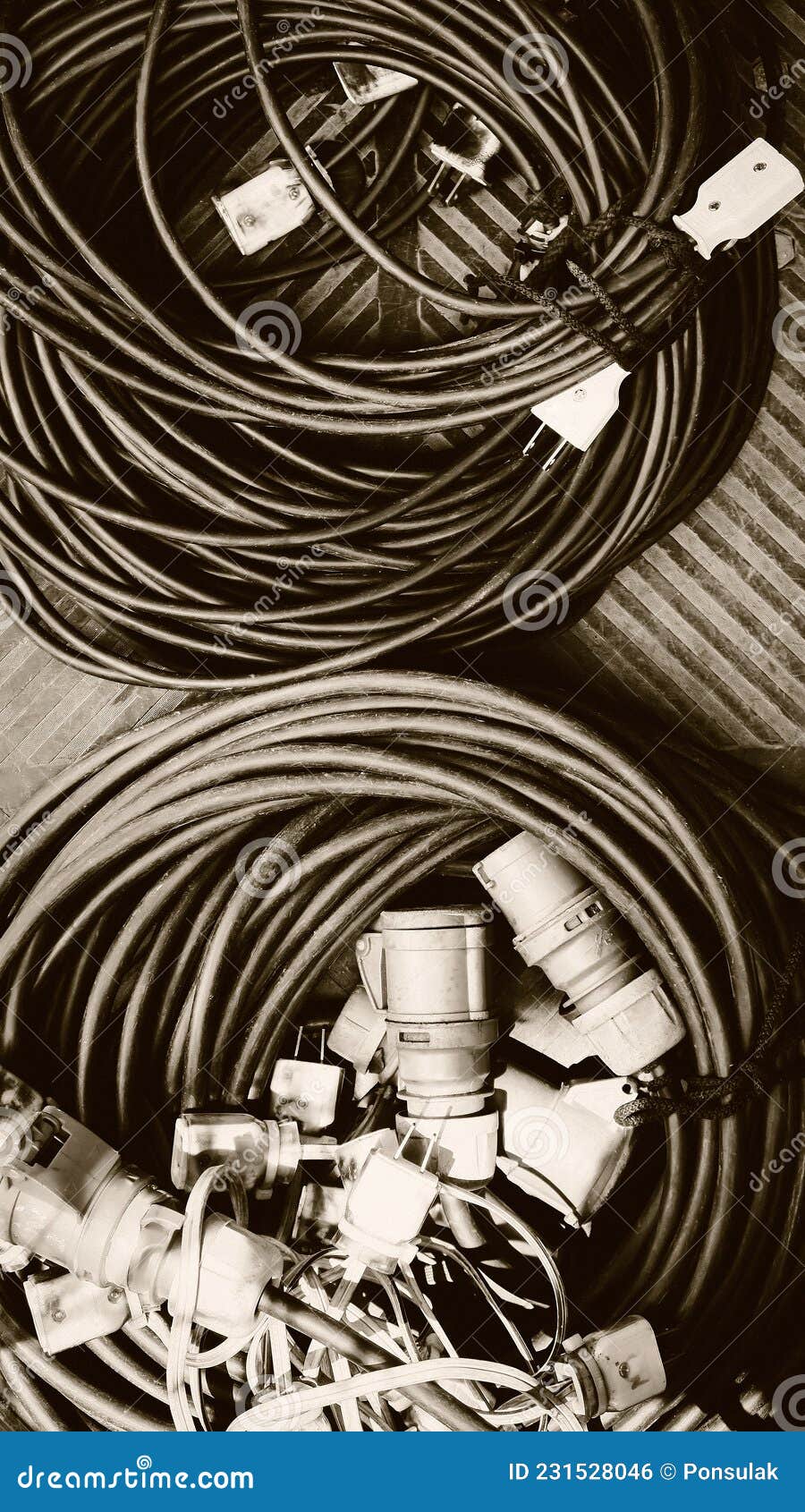 Pile Of Power Plugs Background Royalty-Free Stock Image | CartoonDealer ...