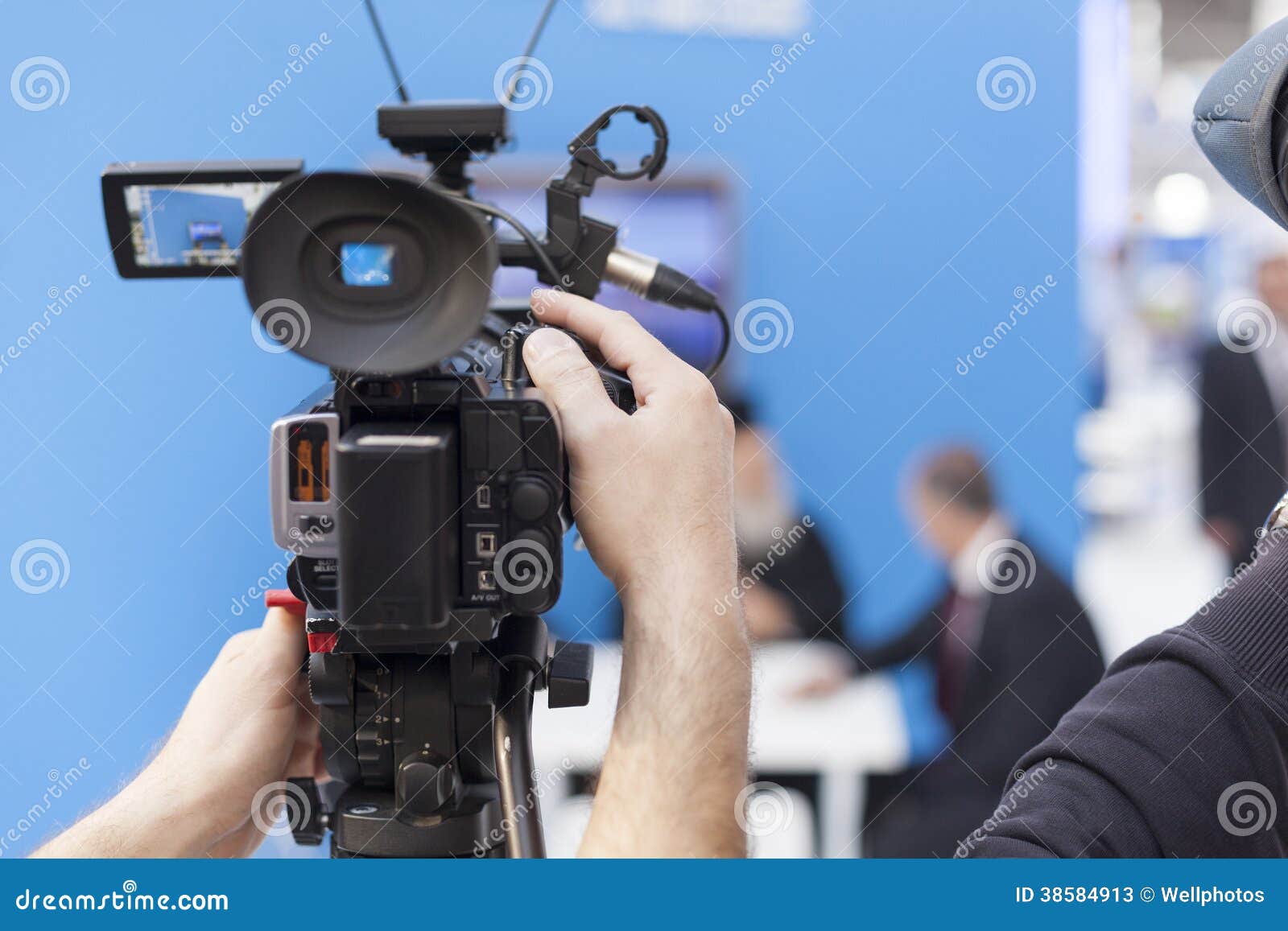 Filming an Event with a Video Camera Stock Image - Image of ...