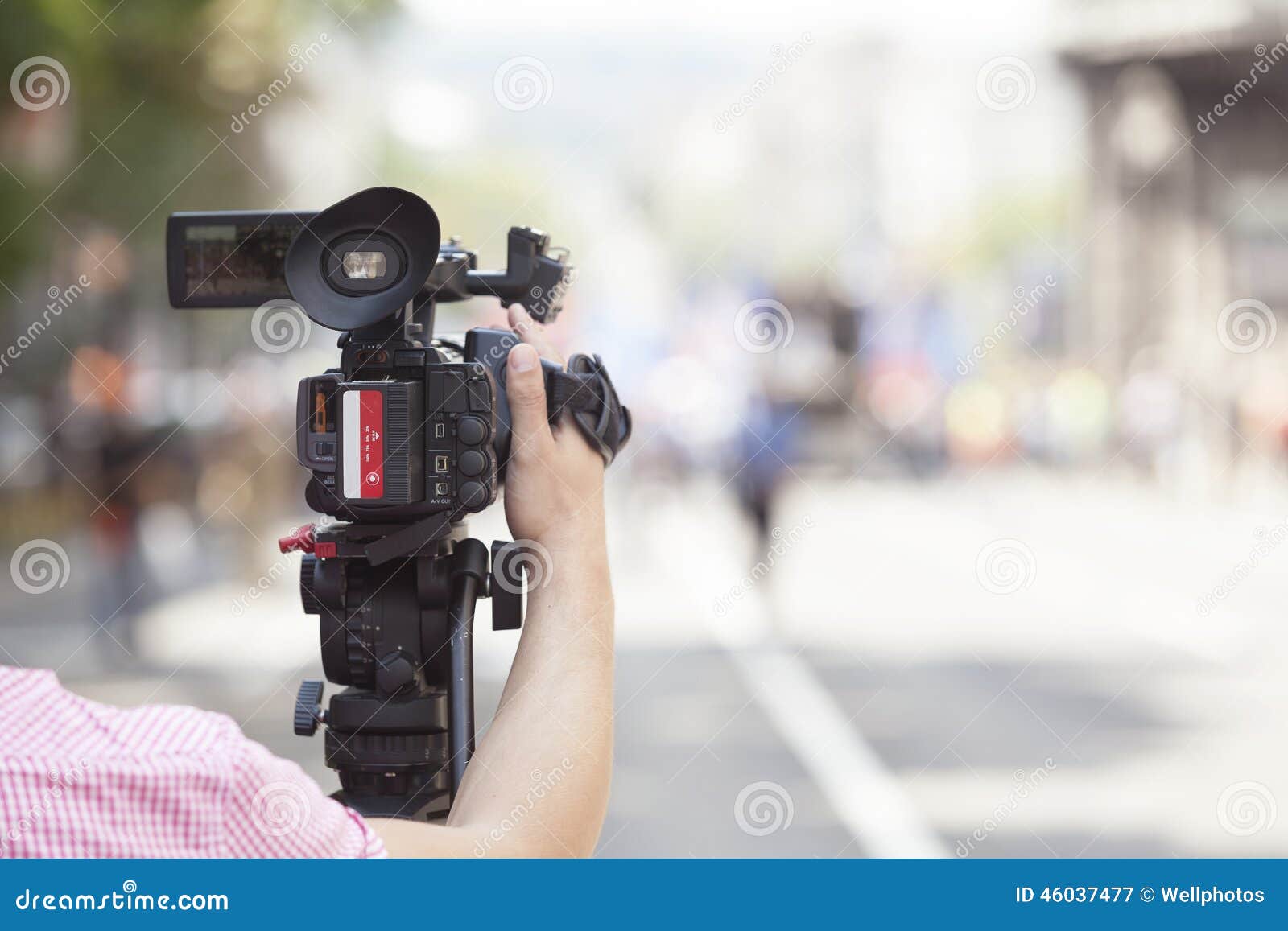 Filming an Event with a Video Camera Stock Image - Image of event ...