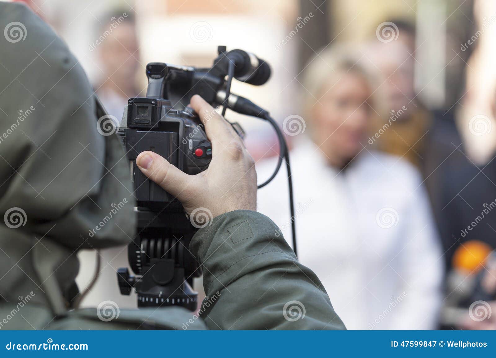 Filming an Event with a Video Camera Stock Image - Image of information ...