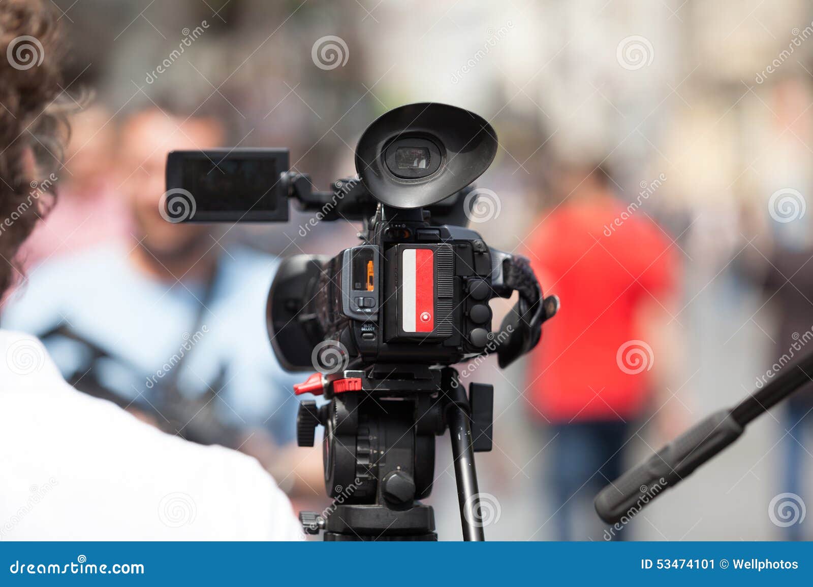 Filming an Event with a Video Camera Stock Image - Image of ...