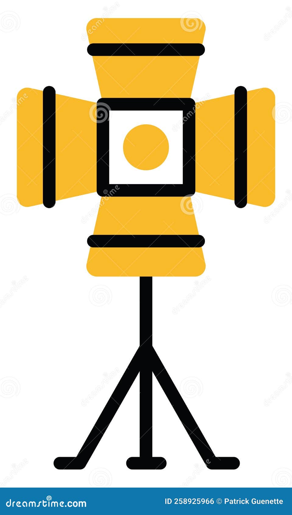 Filming light, icon stock vector. Illustration of show - 258925966