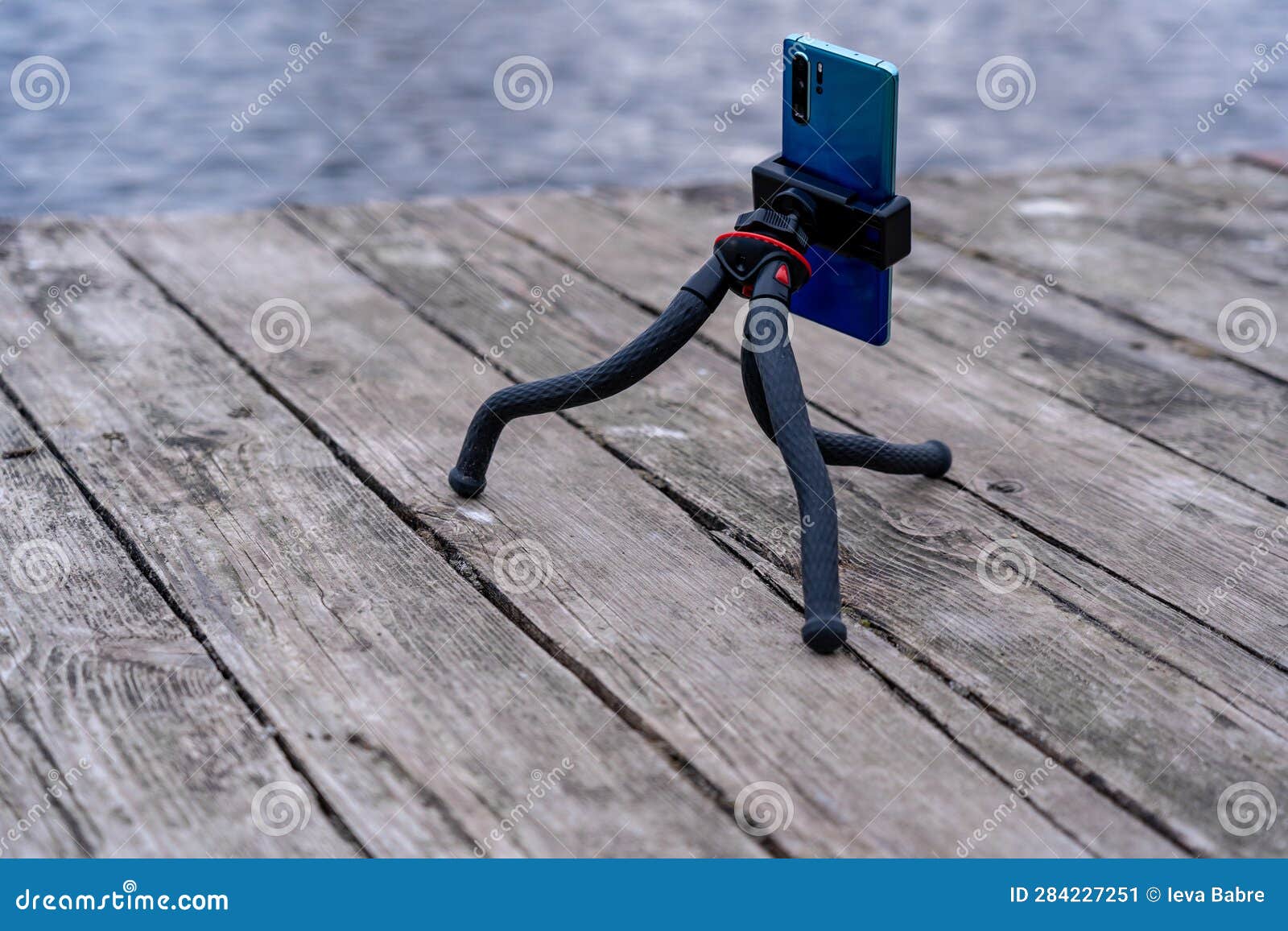 Filming with a Phone on a Tripod Stock Image - Image of phone ...