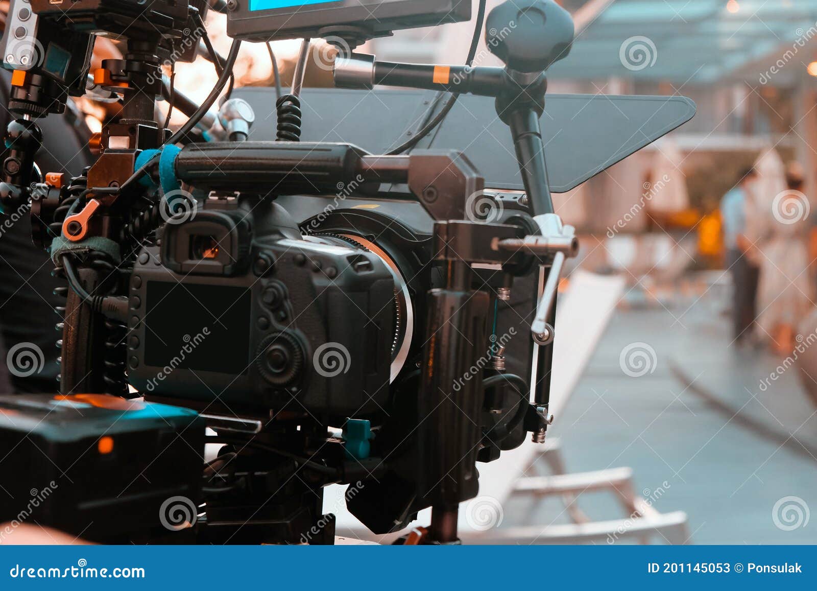 Filming with Professional Camera Stock Image - Image of scenes, record ...