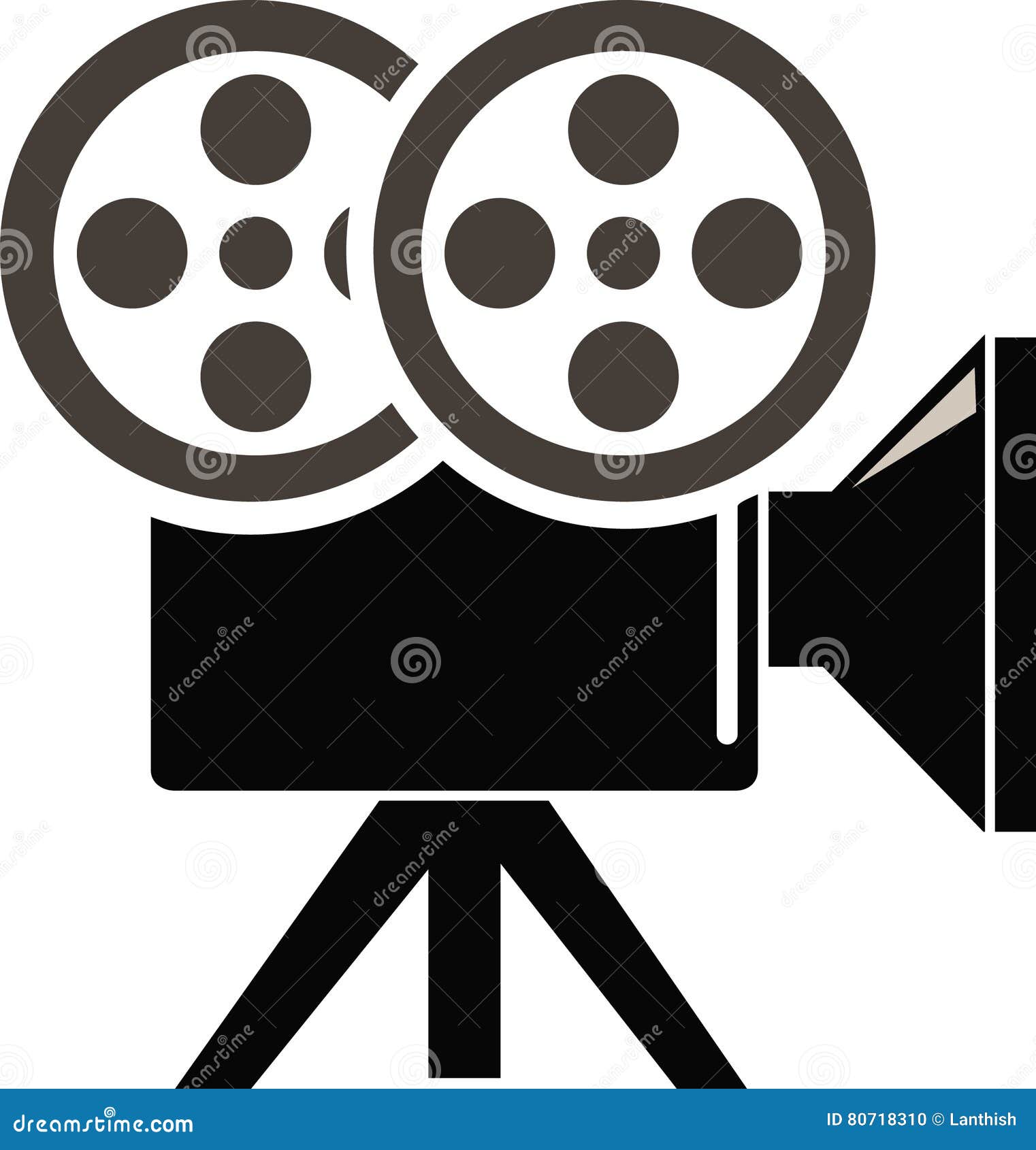 Filmkamera vektor abbildung. Illustration von vektor - 80718310