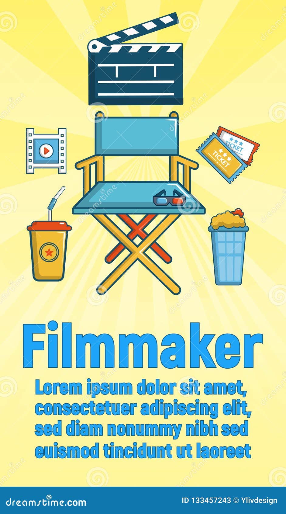 Filmmaker Concept Banner, Cartoon Style Stock Vector - Illustration of ... Filmmaker Concept Banner, Cartoon Style Stock Vector - Illustration of ...