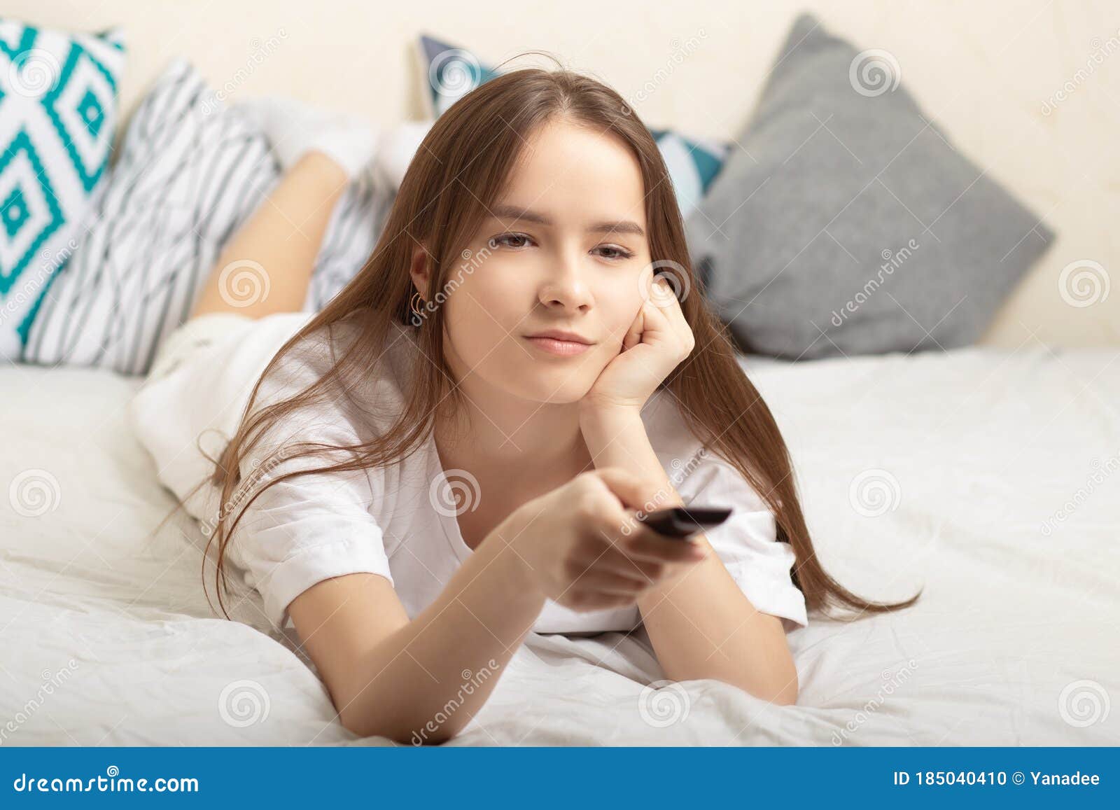 Films And Series New Items The Girl Lies At Home On The Bed With A