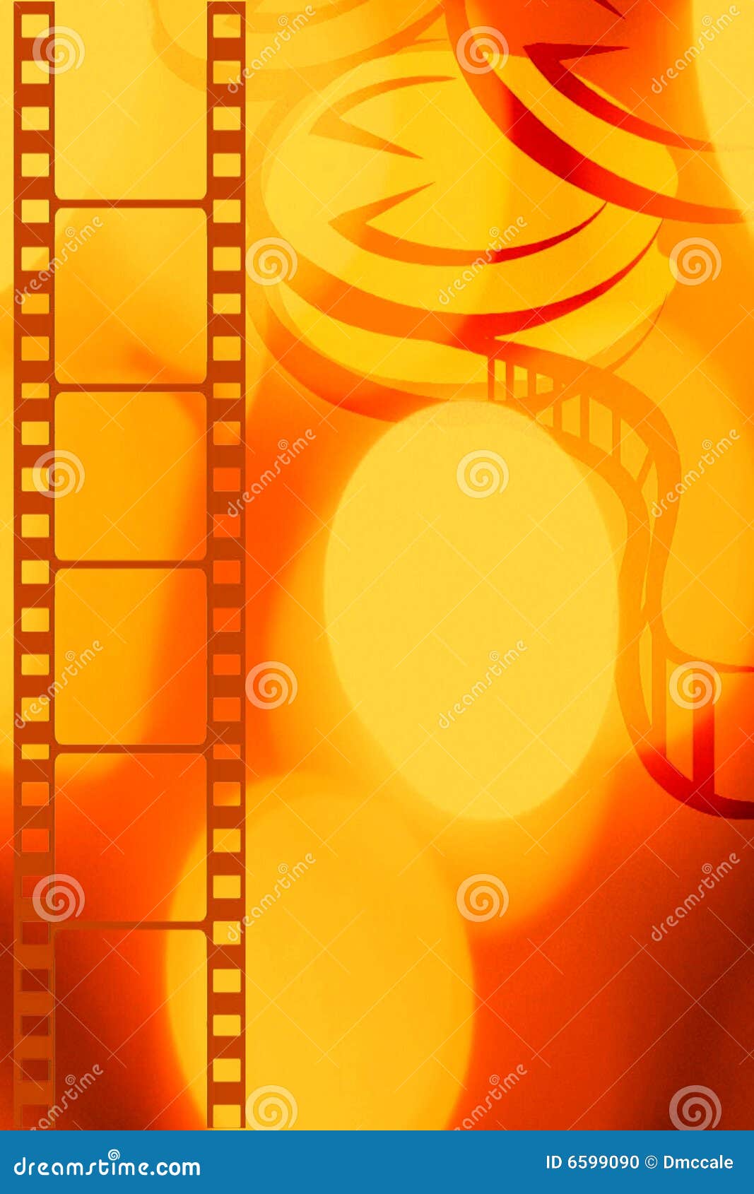 Filmstrip Design Yellow Orange Stock Illustration - Illustration of ...
