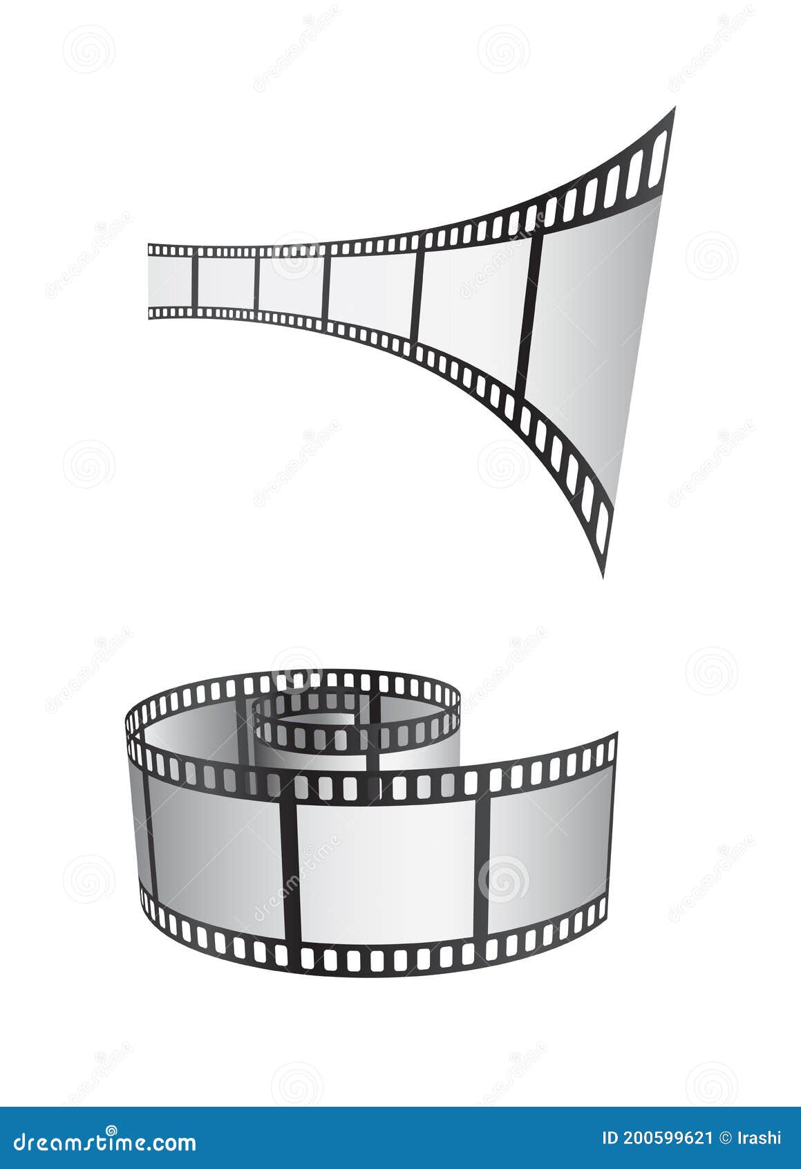 Filmstrip 3d icon stock vector. Illustration of strip - 200599621
