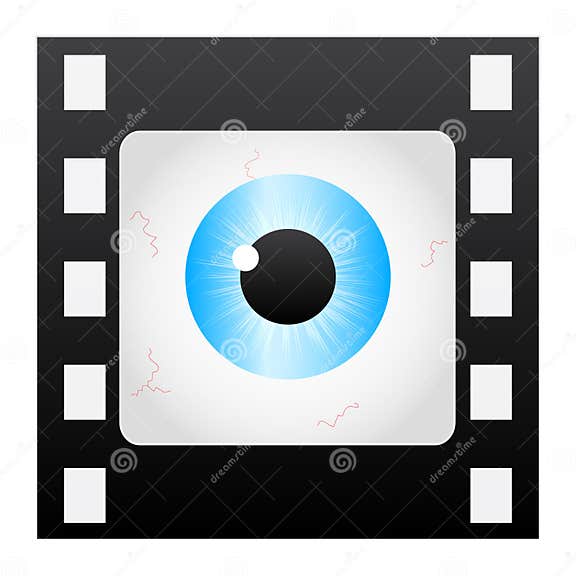 Filmstripe eye stock illustration. Illustration of label - 16797452