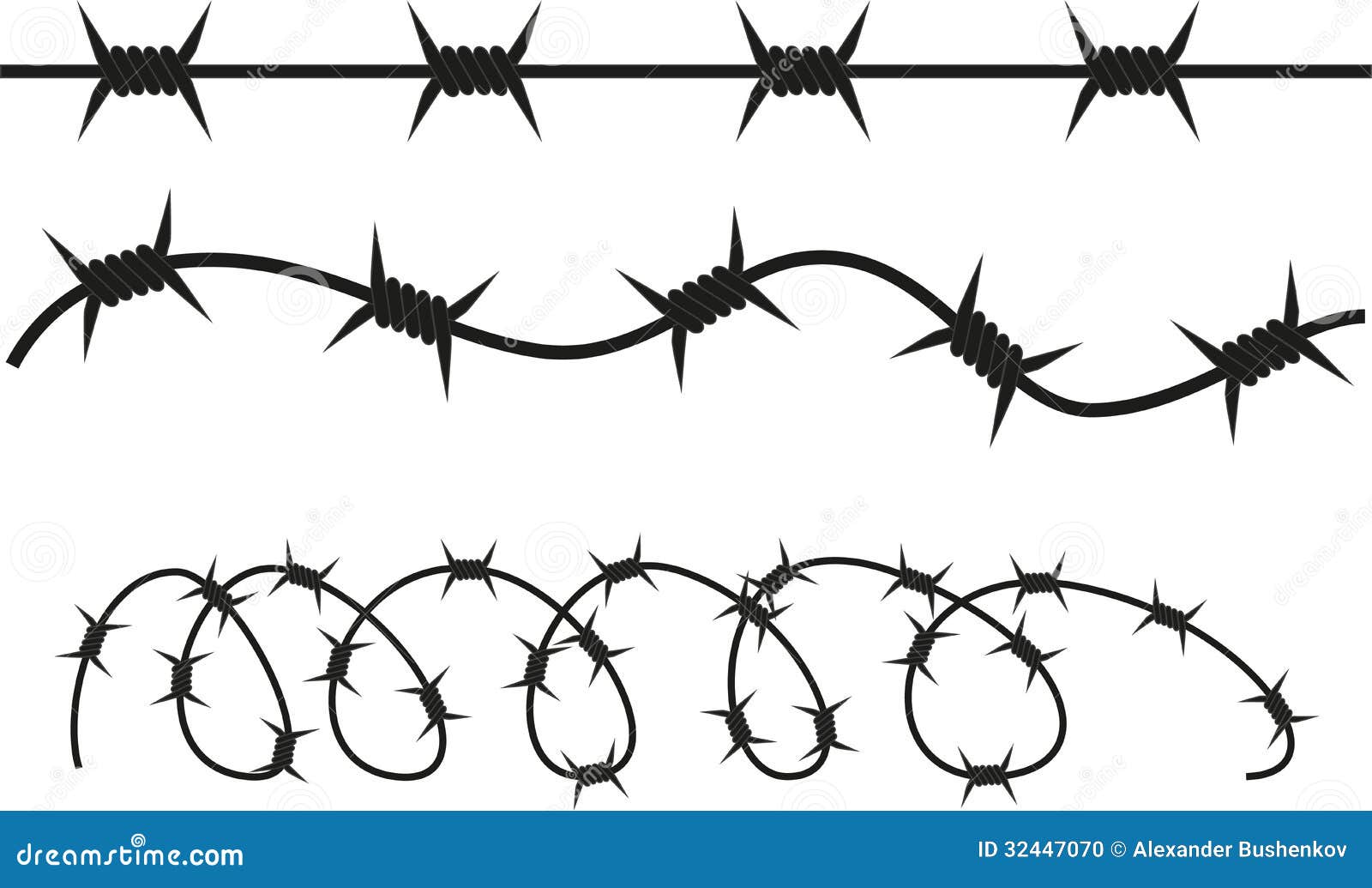 Filo spinato illustrazione vettoriale. Illustrazione di profilo - 32447070