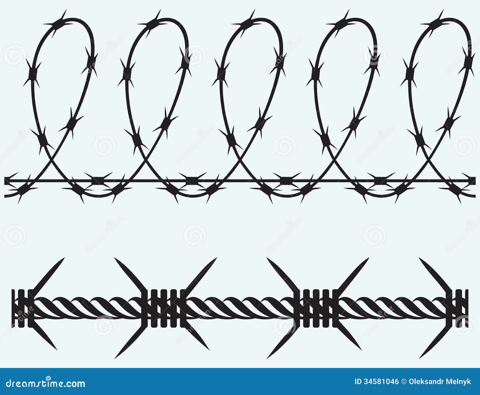 Filo spinato illustrazione vettoriale. Illustrazione di deterrente ...