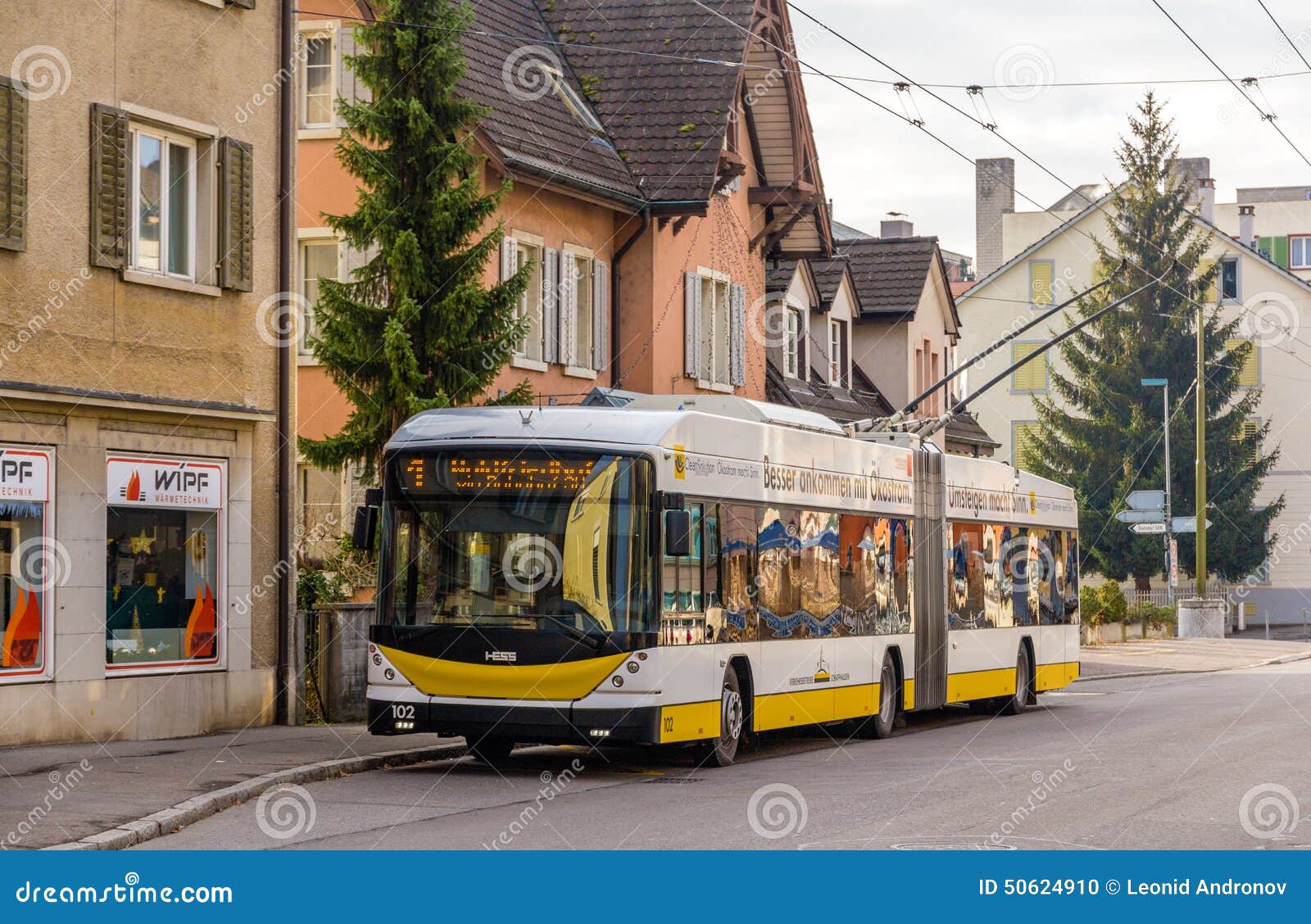 Filobus Di Hess SwissTrolley 3 in Sciaffusa Immagine Editoriale ... Filobus Di Hess SwissTrolley 3 in Sciaffusa Immagine Editoriale ...