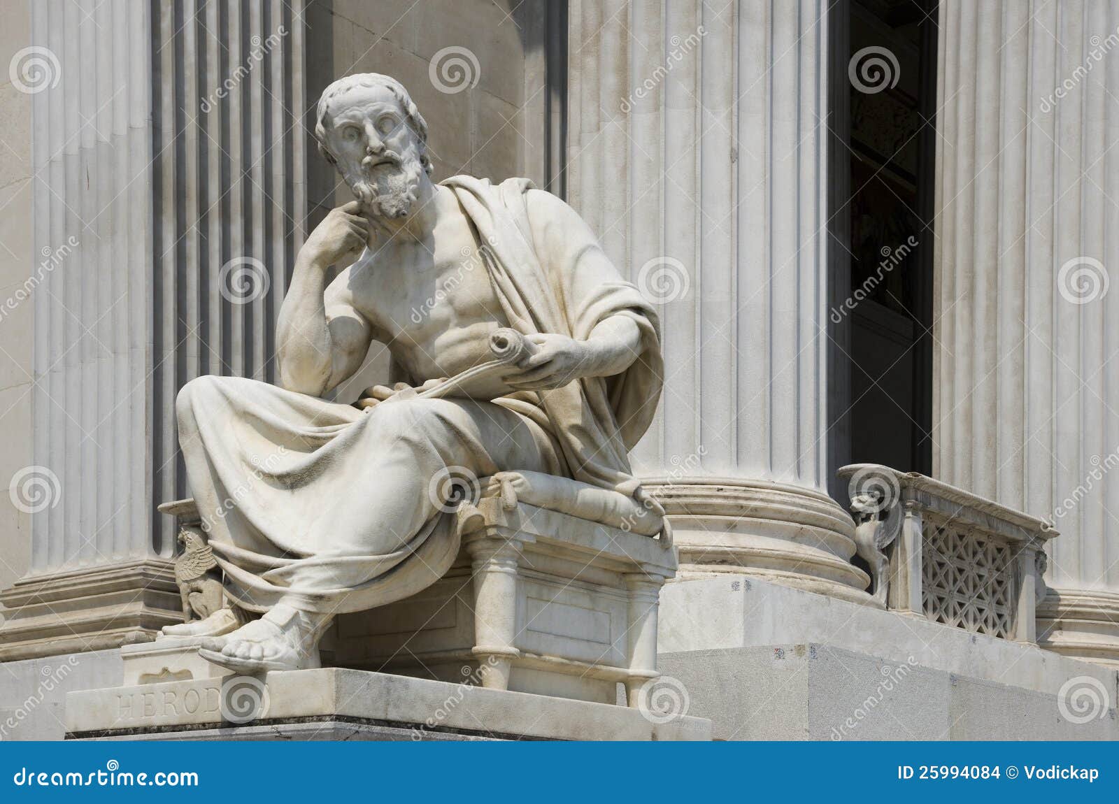 Filosoof Herodotus stock foto. Image of vorst, winter - 25994084