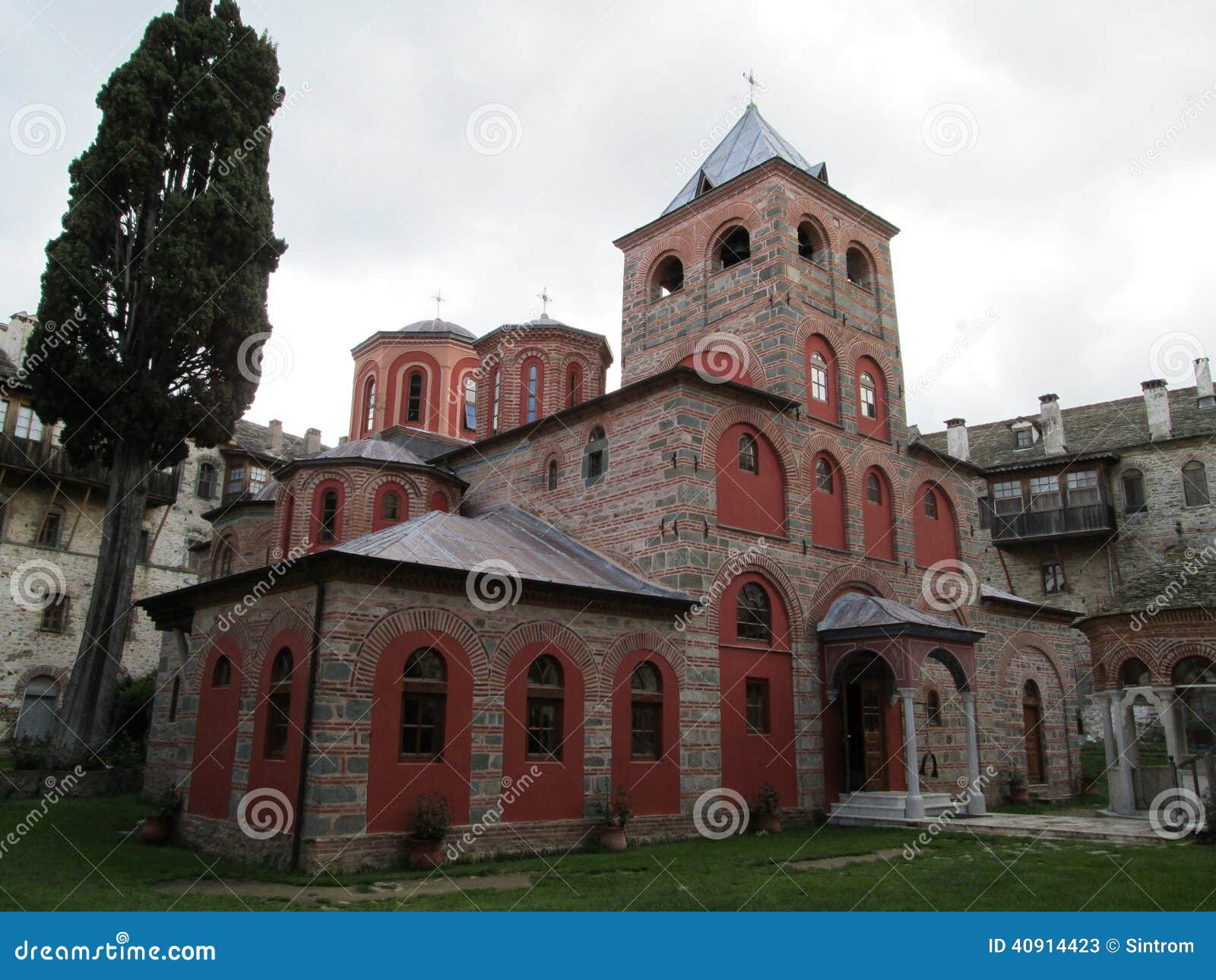 Filotheu Monastery on Mount Athos Stock Image - Image of monastery ...