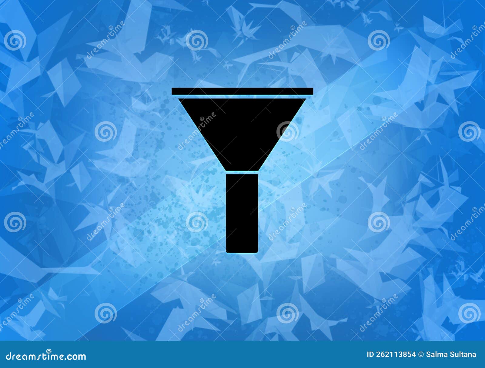 Filter Aesthetic Abstract Icon on Blue Background Stock Illustration ...