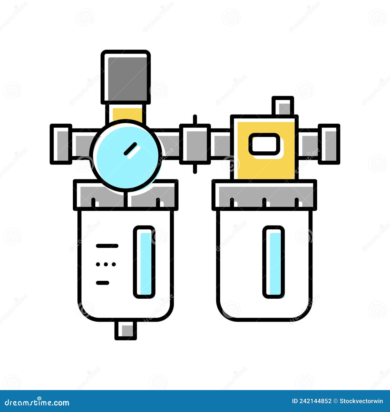 Filter of Air Compressor Color Icon Vector Illustration Stock Vector ...