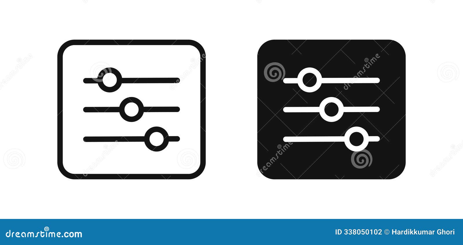 Filter Button Icon Isolated on White Background Stock Vector ...