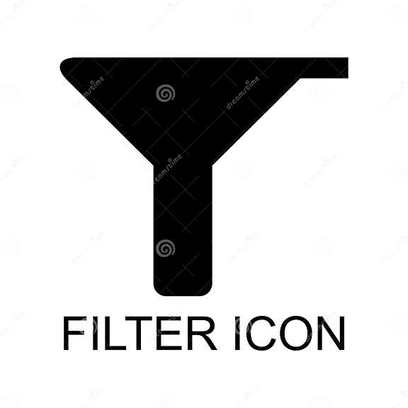 Filter Button Web Shape Icon, Flat Filtering Symbol, Funnel Sign Vector ...