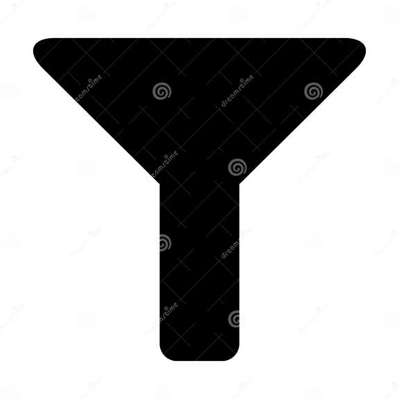 Filter Button Web Shape Icon, Flat Filtering Symbol, Funnel Sign Vector ...