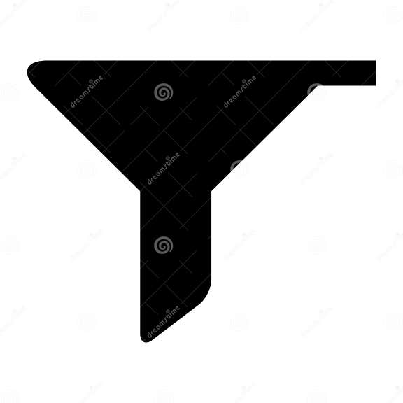 Filter Button Web Shape Icon, Flat Filtering Symbol, Funnel Sign Vector ...