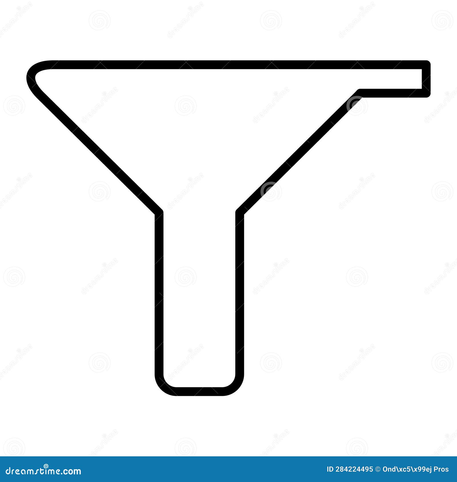 Filter Button Web Shape Icon, Flat Filtering Symbol, Funnel Sign Vector ...