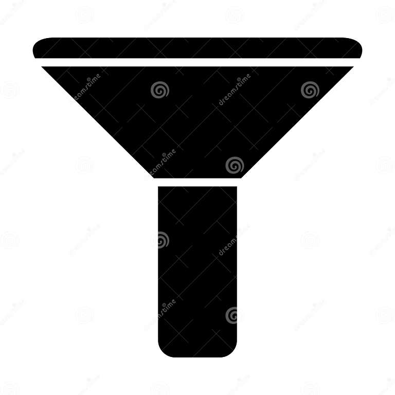 Filter Button Web Shape Icon, Flat Filtering Symbol, Funnel Sign Vector ...